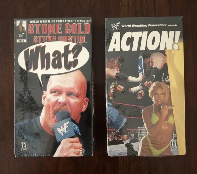 VINTAGE WWF WRESTLING VHS Tapes Stone Cold Steve Austin Action Sealed ...