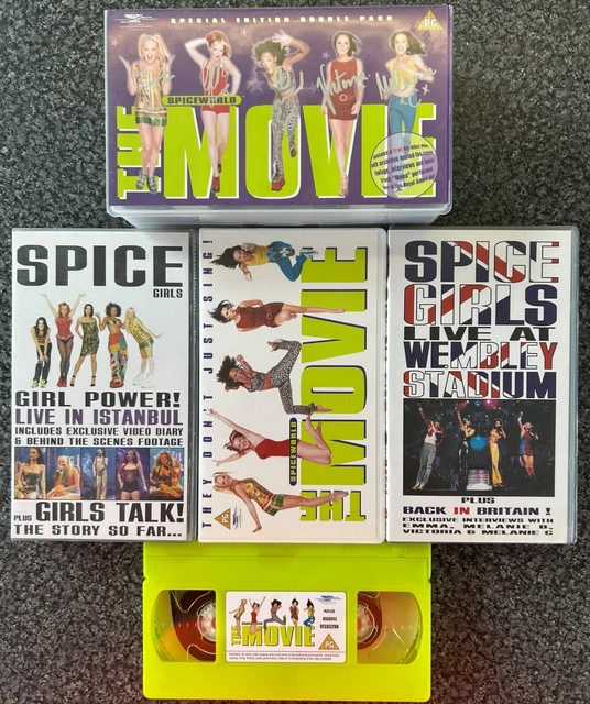 SPICE GIRLS X4 VHS Video Spiceworld The Movie / Live Istanbul / Wembley ...