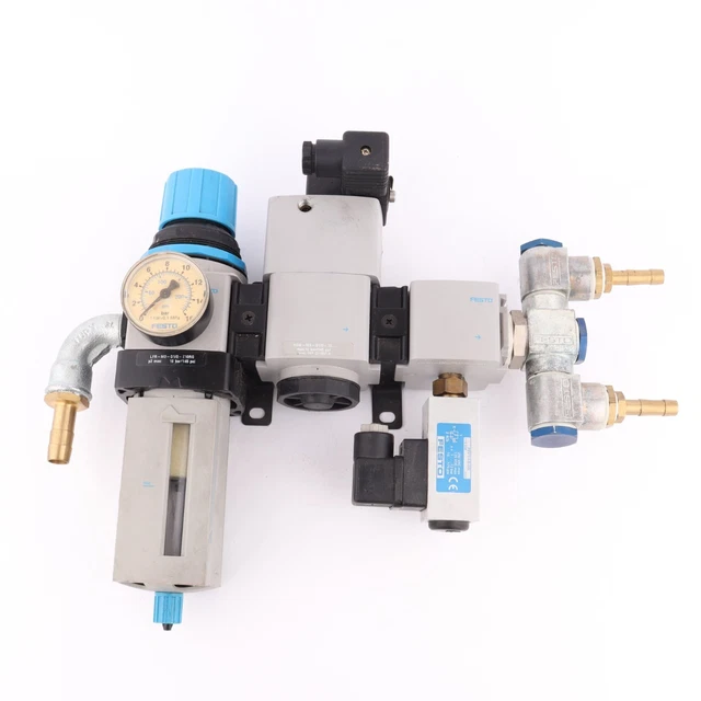 UNITÀ PNEUMATICA FESTO – LFR-M3-G1/2-E10RG + HEM-M3-G1/2-10 + PEV-1/4-B ...