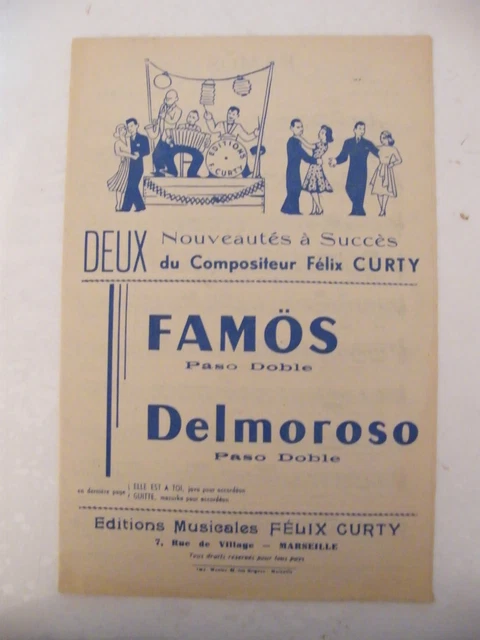 & SPARTITO FAMOS Delmoroso Paso Doble Felix Fabrice " EUR 13,47 ...