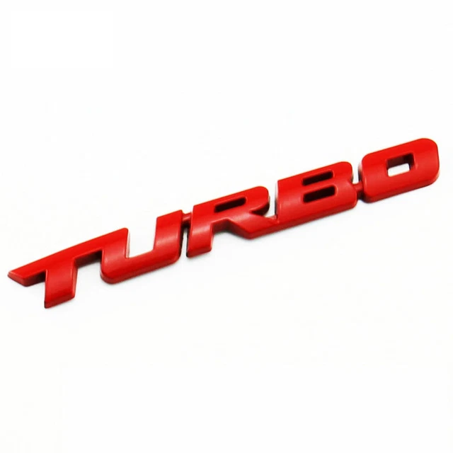 TURBO EMBLEM BADGE turbo logo sticker badge red for car universal £4.06 ...