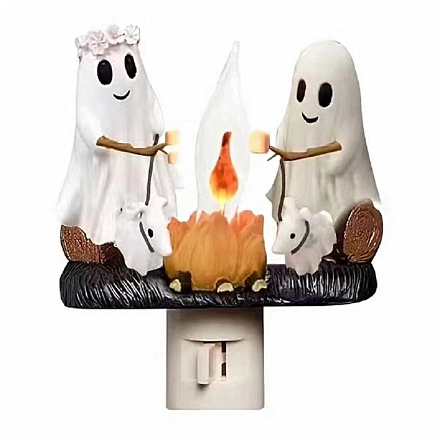 GHOST CAMPFIRE FLICKERING 3D LED Night Light Cute Ghost Halloween Night ...