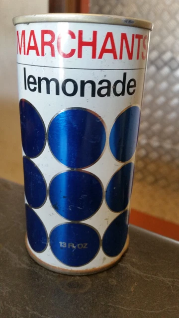 RARE VINTAGE FLAT top marchants lemonade soft drink tin can EUR 92,68 ...