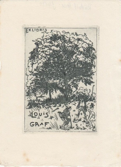 EXLIBRIS BOOKPLATE ETCHING Rudolf Hesse 1871-1944 Music Vagabunden £23. ...