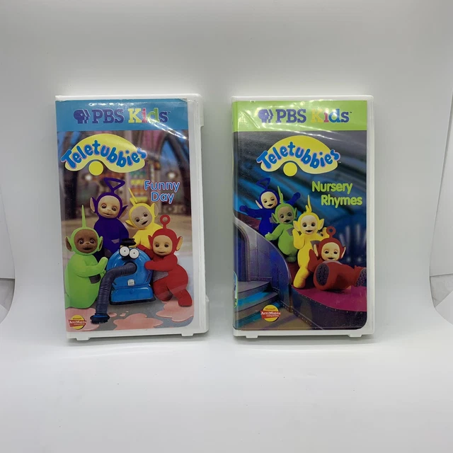 TELETUBBIES VHS LOT Of 2 PBS Kids Funny Day Nursery Rhymes UNTESTED Pre ...