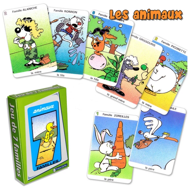 JEU DE 7 Familles - "Animaux" Jeu de 42 cartes - France carte EUR 6,99 ...