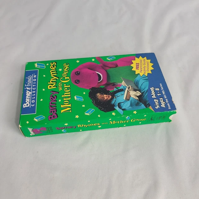 BARNEY RHYMES WITH Mother Goose White VHS Tape Sing Along Songs Vintage ...