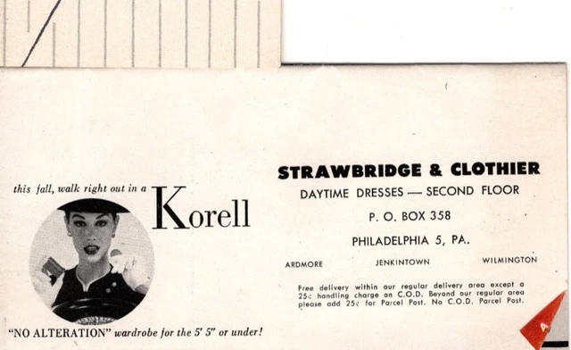 1957 STRAWBRIDGE & Clothier Korell Fashions brochure - 12 pages - 6 ...