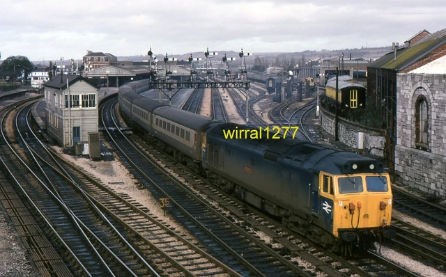 ORIGINAL RAILWAY SLIDE Class 50 50009 at Newton Abbot 02.03.80 £8.00 ...