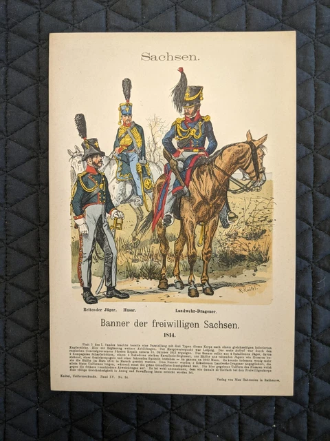 CONNAISSANCE DE L'UNIFORME par Richard Knotel : Bande XV N°34 - Saxe ...