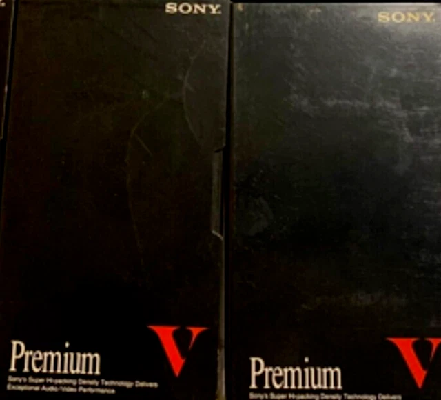 VHS 2 VIDEO CASSETTE SONY PREMIUM V registrate dalla tv anni 90'-2000 ...