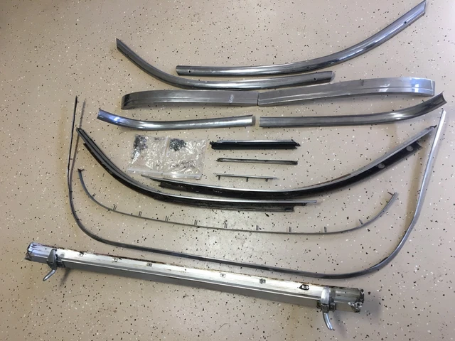1956 1957 1958 1959 1960 Corvette Hardtop stainless trim and header ...