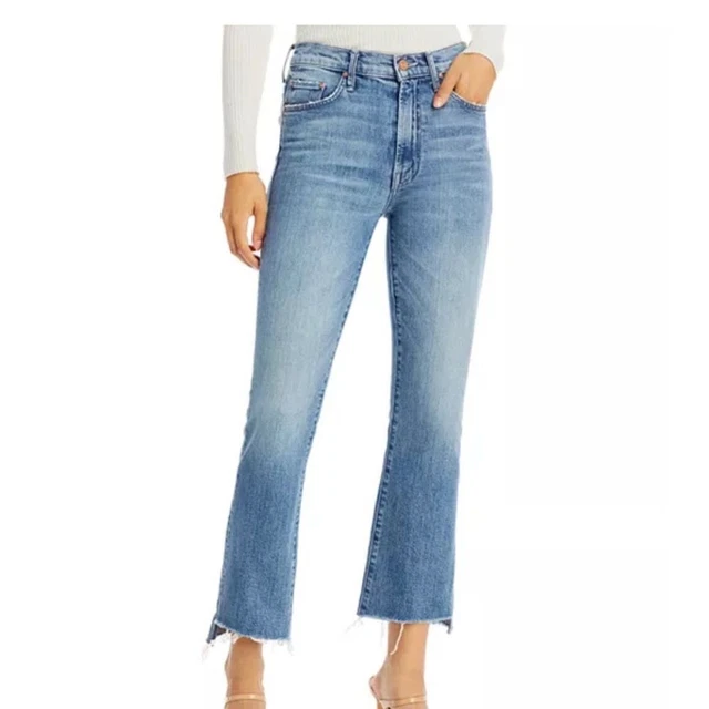 MOTHER THE INSIDER High Rise Crop Step Fray Bootcut Jeans in Scenic ...