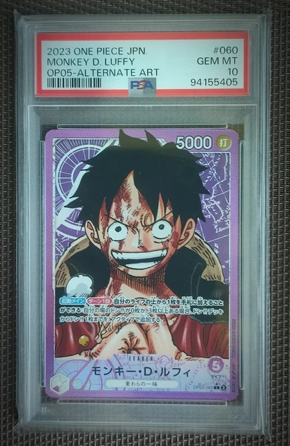 CARTE ONE PIECE Monkey D.Luffy Leader Alternate Art OP-05 #060 PSA 10 ...