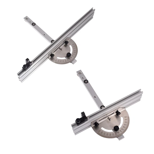 TABLE SAW MITER Gauge Aluminum Miter Guide Angle Plate Ruler High ...
