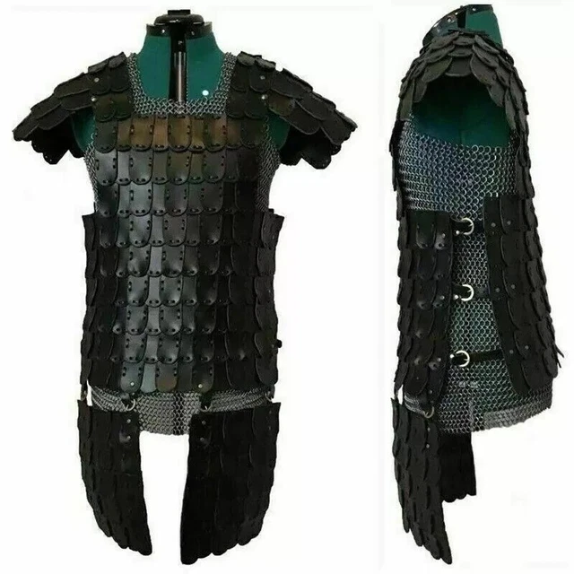MEDIEVAL VIKING LEATHER Armor Leather Lamellar Scale Armour Breastplate ...