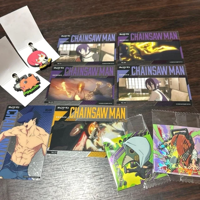 CHAINSAW MAN REZE Set Card Rubber Keychain Sticker 4 Types New £73.63 ...