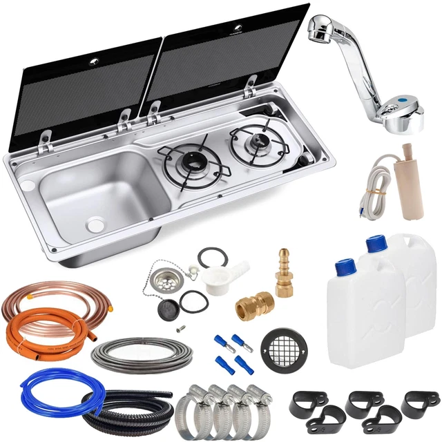 DOMETIC 9722 LEFT Hand 12V Conversion Kit Hob Sink Cold Water Campervan ...