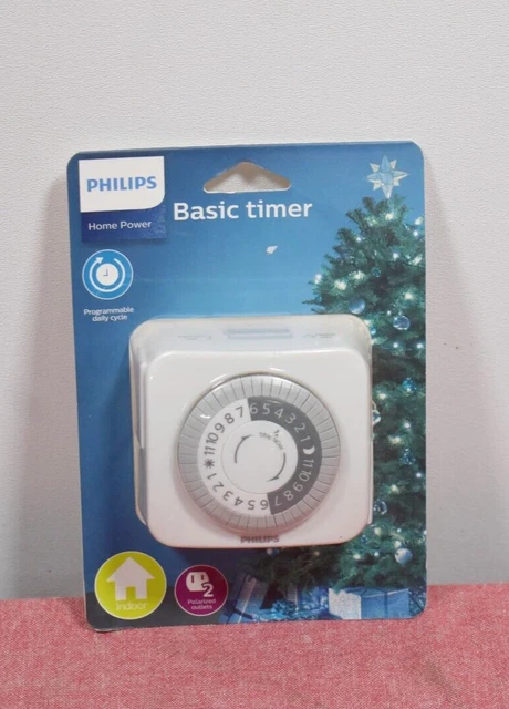 PHILIPS 24HR 2 Outlet Plug In Mechanical Timer Polarized $9.99 - PicClick