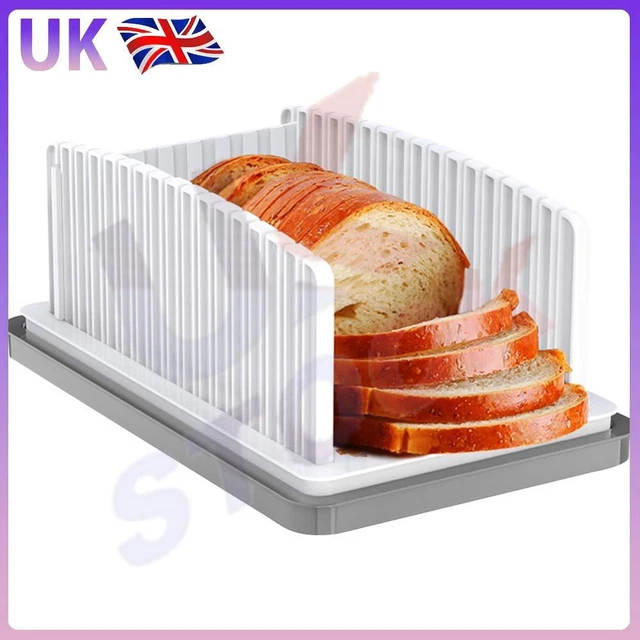BREAD SLICER WITH Crumb Tray Bread Cutting Guide Adjustable Width ...