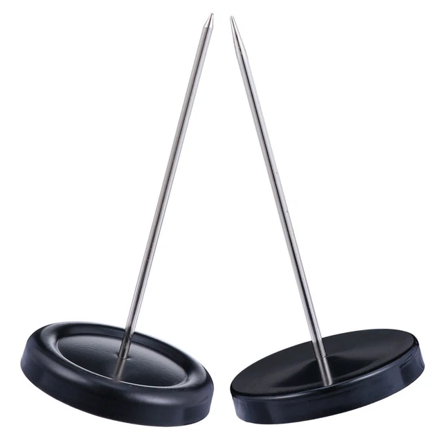 2 PCS SMALL Receipt Holder Spike for Receipts Organizer Metal Invoice ...