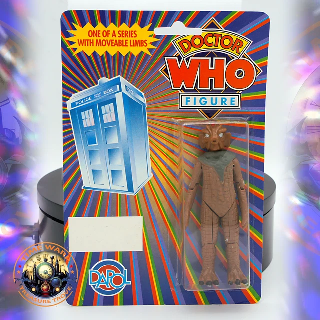 DOCTOR WHO SILURIAN Figure on Rainbow Card DAPOL 1987 MINT on CARD EUR ...