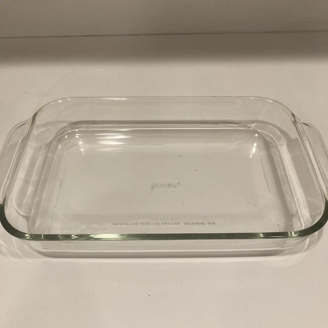 VINTAGE PYREX 232 Clear Glass Rectangular Casserole Baking Dish 11x7x1 ...