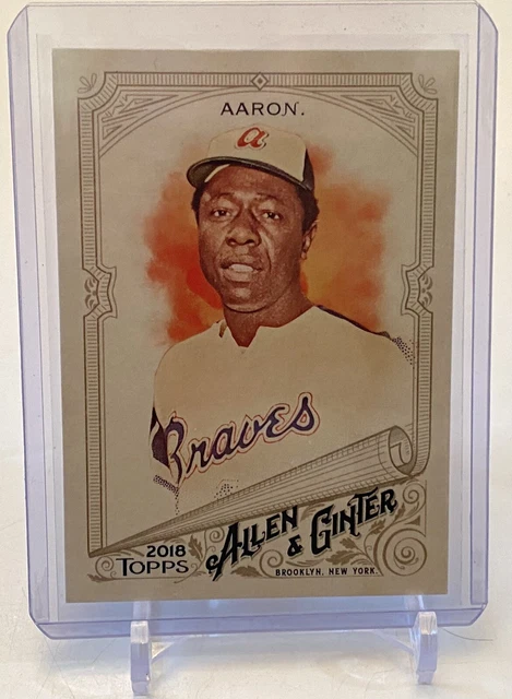 CARTE ALLEN AND Ginter Hank Aaron 2018 n° 50 Braves avec chargeur ...