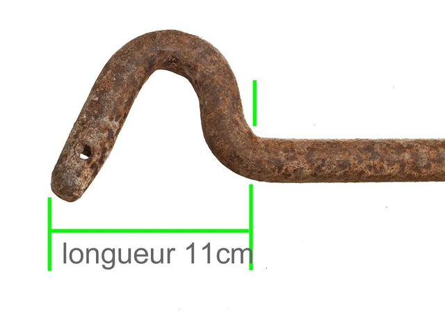 ANCIEN GRAND CROCHET de Portail en Fer Forgé de 1.2m Ancienne Barre de ...
