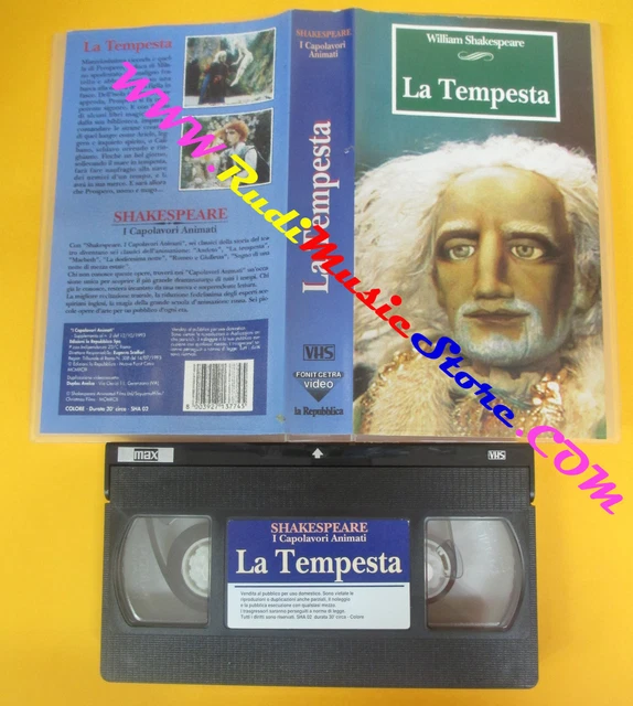VHS FILM LA TEMPESTA william shakespeare I CAPOLAVORI ANIMATI SHA 02 ...