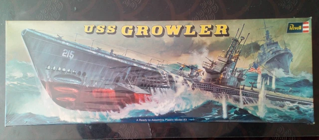®REVELL USS GROWLER 1/180 #H-436 ©1972 Rare with Factory sealed box ...