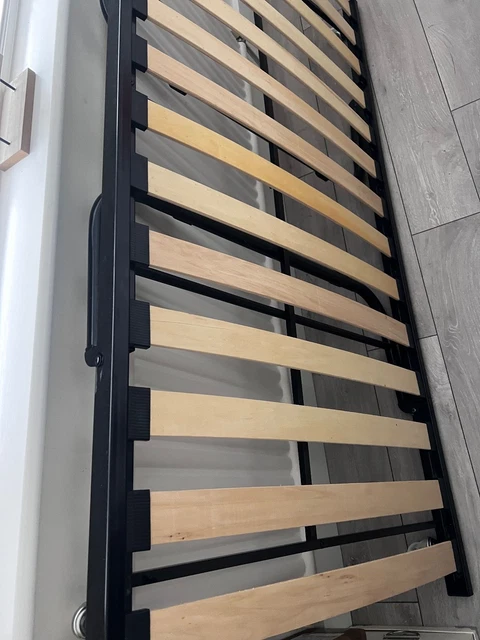 BLACK METAL SINGLE bed frame w/trundle bed £21.50 - PicClick UK