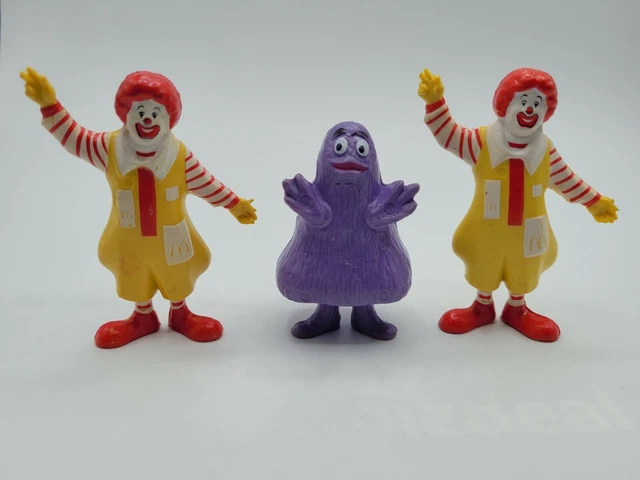 VINTAGE MCDONALD'S 1985 Ronald McDonald and Grimace Happy Meal Toy ...