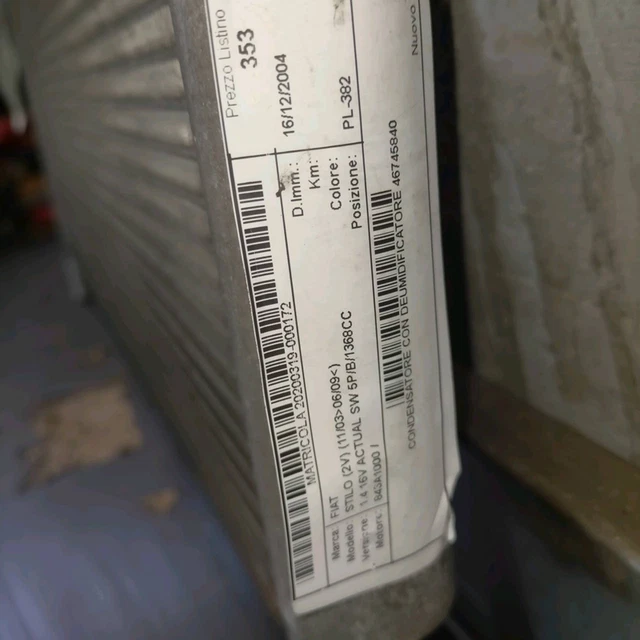 RADIATEUR CONDENSEUR CLIM pour FIAT 46745840 STILO (2C) 1.8 16V Dynamic ...