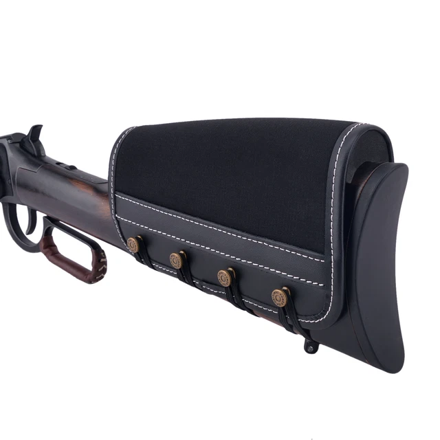 Gun Rest For Sighting Ergonomic Leather Cheek Rest With Snap Buttons ...