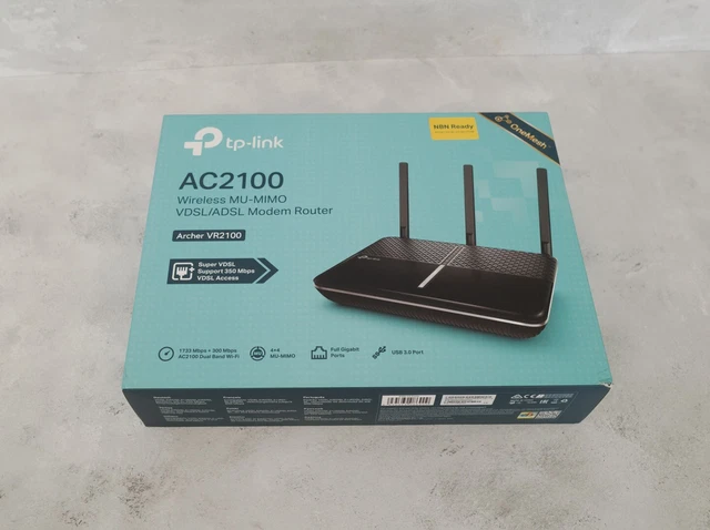 TP-LINK ARCHER VR2100 AC2100 Wireless MU-MIMO VDSL/ADSL NBN Modem ...