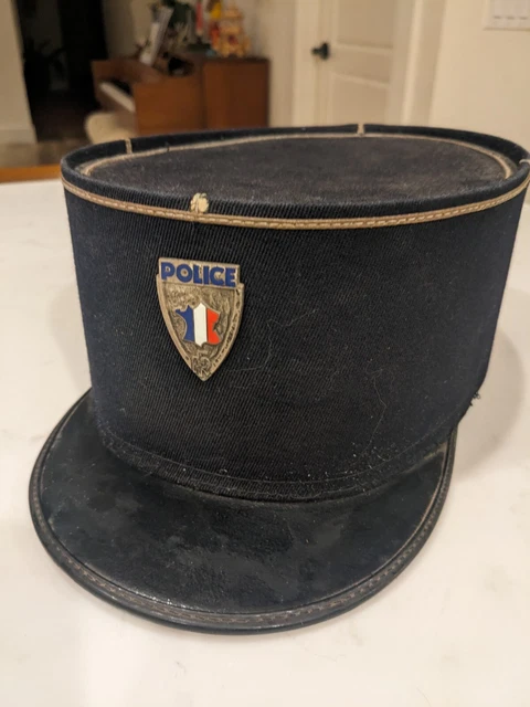 VINTAGE FRENCH POLICE Hat Well Made - $106.69 - PicClick AU