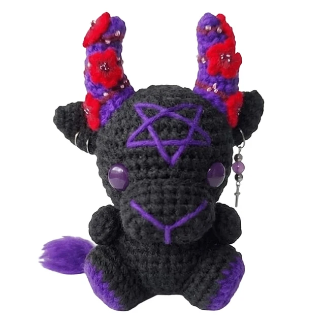 15CM BAPHOMET ZOMBIE and Mini Plush Crocheted Toy Knitted Doll Kid ...