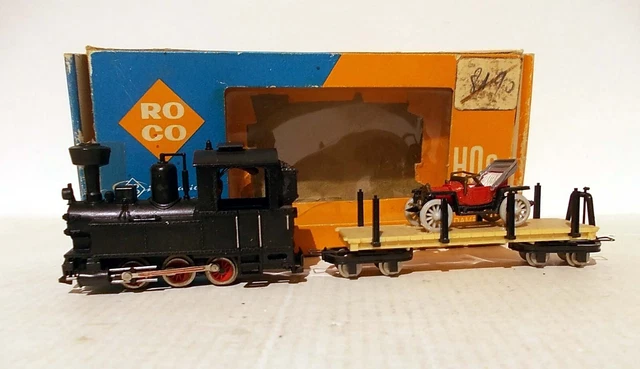 ROCO HOE STEAM locomotive ref 4100 in box, works, with 1 car $44.40 ...