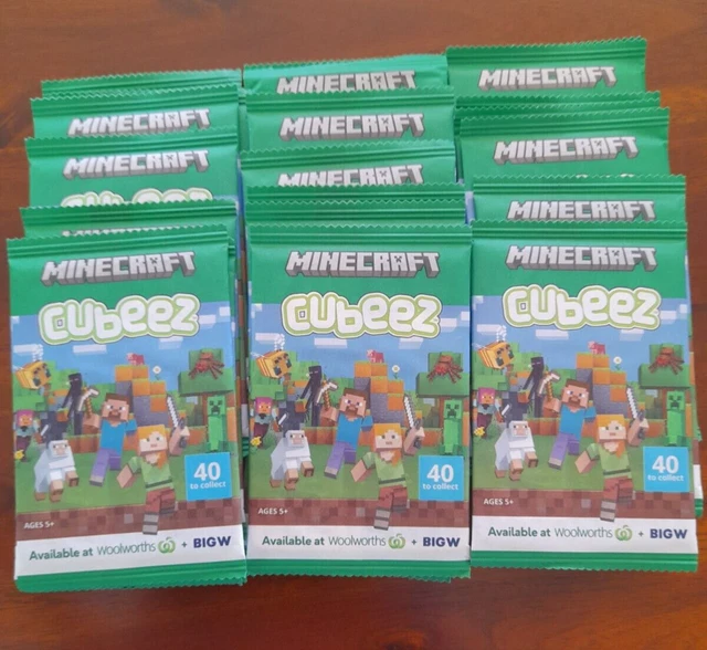 NEW MINECRAFT CUBEEZ 2025 Woolworths x 35 Unopened Packs - Free tracked ...