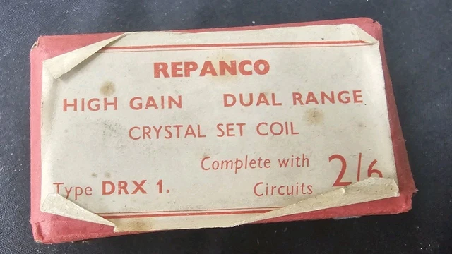 REPANCO DRX1 HIGH gain dual range crystal set boxed with instructions ...