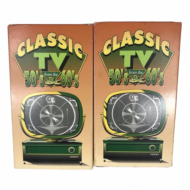 SET VIDEO VHS TV classica vintage anni '50 e '60 2 programmi TV cartoni ...