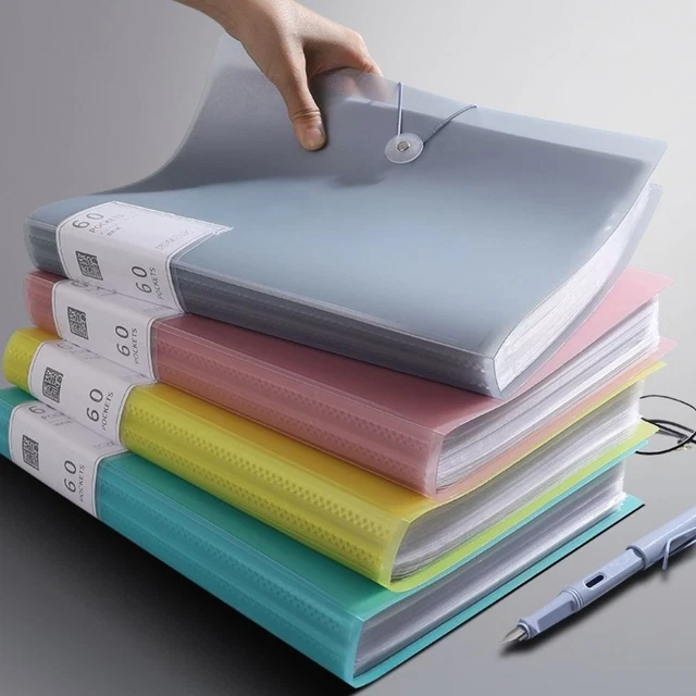 A4 FILE FOLDER Display Book 20-100 Sheets Insert Paper Document ...