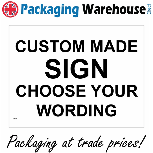 CM108 CUSTOM MADE Sign Choose Your Wording Bespoke Choice Personalised ...