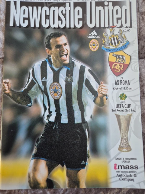 NEWCASTLE UNITED V As Roma Official Matchday Programme 9th December ...