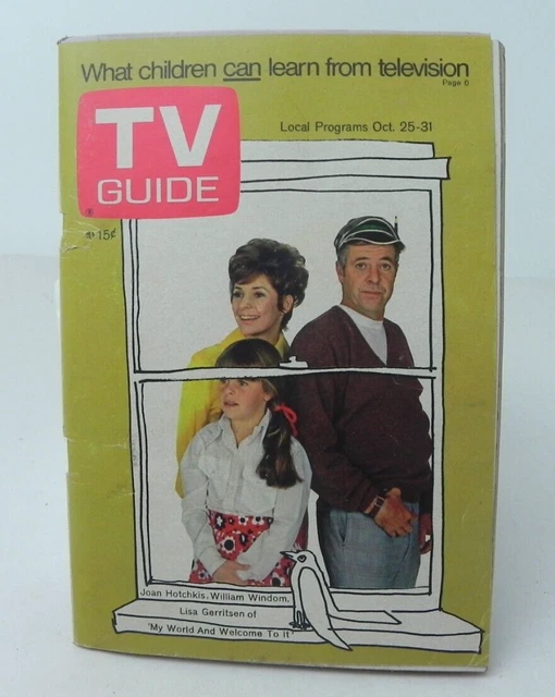 TV GUIDE OCTOBER 25, 1969 Great Vintage Ads My World and Welcome to it ...