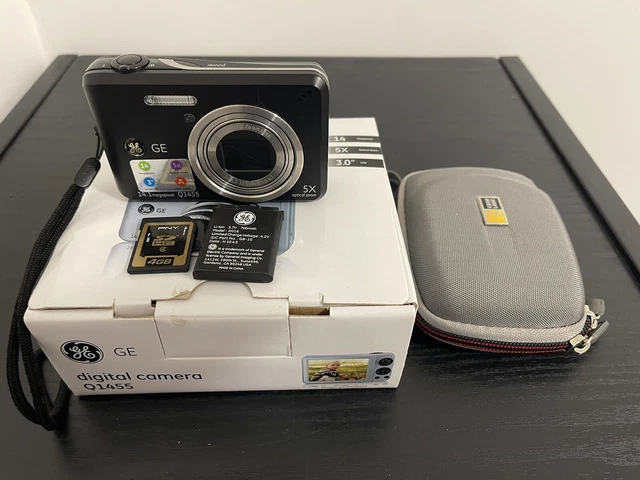 GENERAL ELECTRIC DIGITAL Camera GE Q1455 14.1MP Black With 4Gb Card. No ...