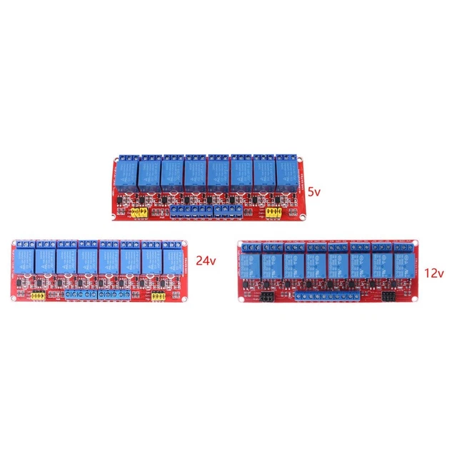 HIGH POWER 8 Channel Relay Module with Optocoupler Isolation Trigger ...