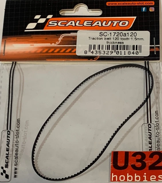 SLOT CAR SCALEAUTO SC-1720A120 Toothed Drive Belt 120 Teeth 1.5mm $9.59 ...
