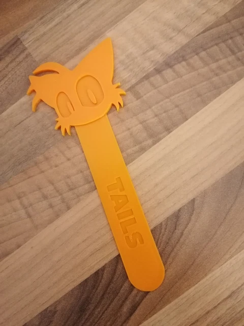 SONIC THE HEDGEHOG Classic Tails 3D Printed Bookmark £7.00 - PicClick UK